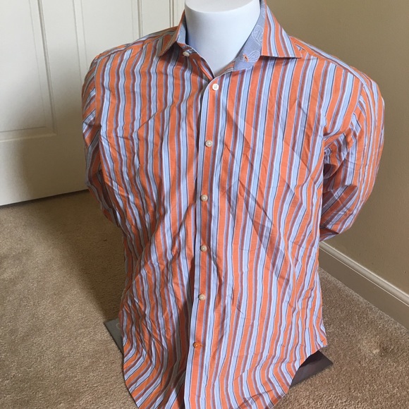 Thomas Dean | Shirts | Thomas Dean Flip Cuff M Button Front Shirt ...
